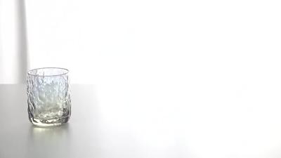 China Ins Hot Selling Clear Borosilicate Wine Double Tea Wall Glass Coffee Cup Transparent Waterfall Pattern Glacier Cup for sale