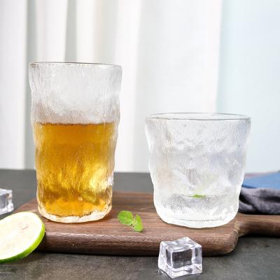 China Wholesale hot selling Nordic style glacier grain glass cup whiskey glass cup for sale