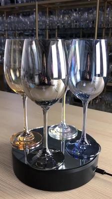 China Custom Ion plating Gift  Wine Glass   Lead Free   Crystal Glass Burgundy Goblet for sale