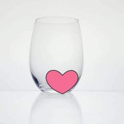 China Ins Hot  Tumbler Custom  Drinking Glass Wine Glassware Glass Tea Cup Custom Stemless Wine Glass for sale