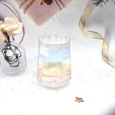 China Ins Nordic creative eight edges multicolor contracted custom juicy glass cups for sale