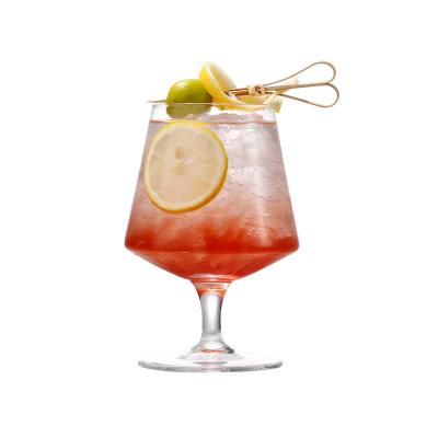 China Ins Diamond shaped tapered cup crystal glass custom logo new design cocktail glass for sale