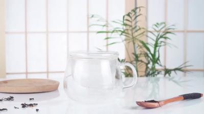 China transparent round handle three piece sets borosilicate wine  glass sets  with lid handle for sale