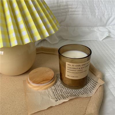 China Electroplated Amber Color custom elegance luxury Aromatherapy Scented matt  candle jar with lid for sale