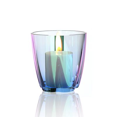 China JoeForG 320ml Amazon's popular simple design stackable glass candle jar with flower bottom for sale