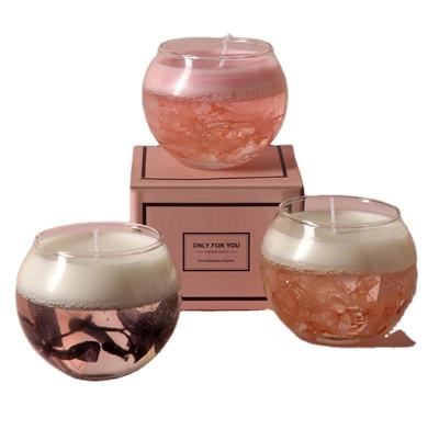 China wholesale lids luxury custom pink clear in bulk iridescent glass making candle jar for sale