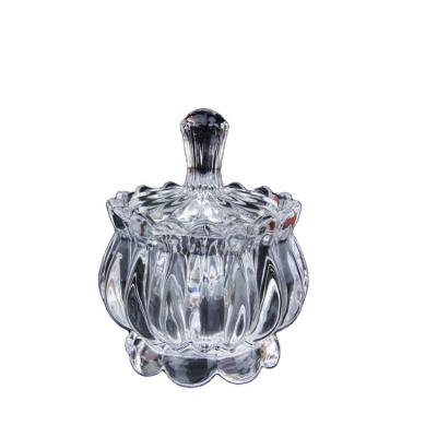 China gummy candy Clear decorative pumpkin shape Christmas Party crystal glass bottles and jars for sale