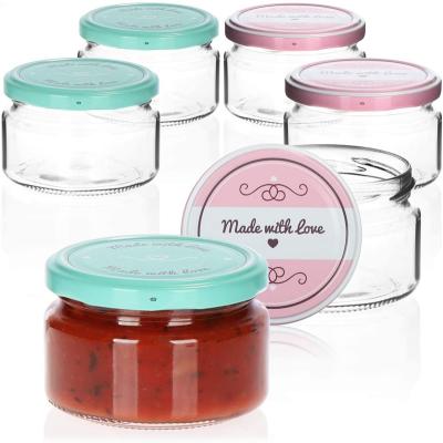 China borosilicate label pink empty candy food seal glass kitchen sealed jar for sale