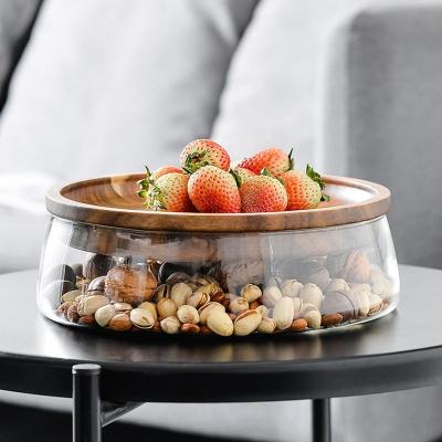 China Amazon top sale empty big wooden saftey glass sealed storage jars for sale