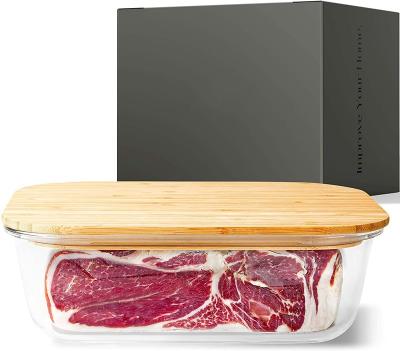 China food storage container cold cut casserole sausage box refrigerator cover cheese dome glass for sale