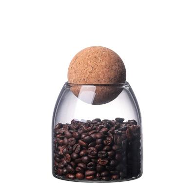 China Factory Price Wood Cover High Borosilicate Canister For Spices Kitchen Accessories Glass Storage Tank for sale