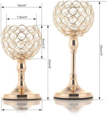China High footed elegant amber color retro crystal cup shape glass candle jars for sale