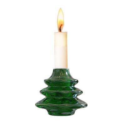 China Joeforg New Arrival Candlestick Candle Holder Long Stemmed Glass Home Decoration Christmas Candelabra Machine Made Pressed LFGB for sale