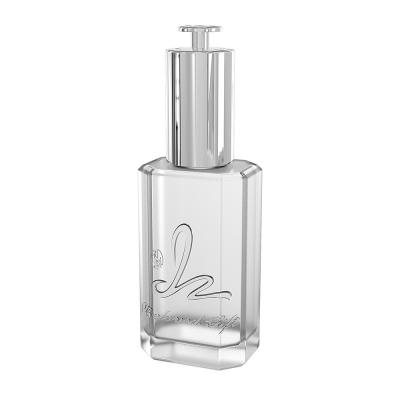 China wholesale JoeForG square bottom seed pattern Cosmetic packaging bottle perfume glass bottle with lid for sale