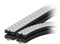 China SIDE FLEX CHAIN CORNER TRACKS FOR TAB CHAINS AND MULTI-FLEX CHAINS MATERIALS PA6 BLACK for sale
