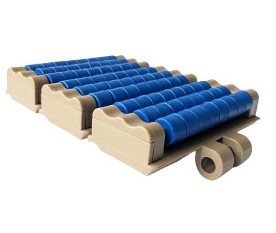 China LBP831 LOW BACK PRESSURE ROLLER TOP CHAINS FOR ACCUMULATE TABLES FDA FOOD GRADE for sale