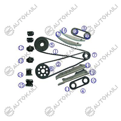 China Plastic PA66 / PA46 Timing Chain Kit For FORD Mustang 281Cu. V8 GAS DOHC Petrol  4.6L 98-99 for sale