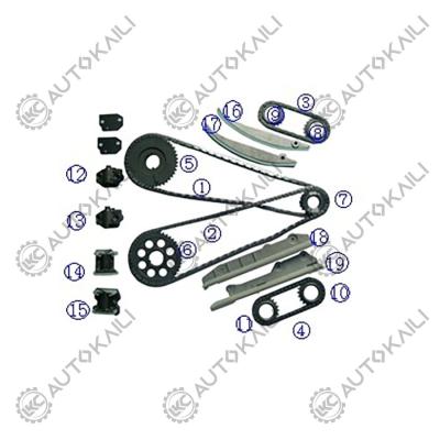 China Plastic PA66 / PA46 Timing Chain Kit For FORD Mustang 281Cu. V8 GAS DOHC Petrol  4.6L 01-02 for sale