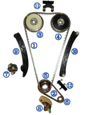 China Plastic PA66 / PA46 Timing Chain Kit For Buick Regal Petrol LTG 2.0T 14-18 for sale
