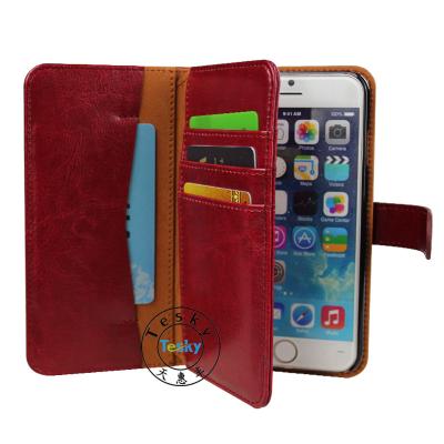 China smartphone wallet case with Turn around the purse for iphone6 for sale