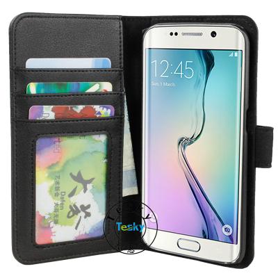 China wholesale leather cases  for samsung s6 edge with ID card slot ，OEM and ODM welcome for sale