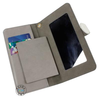 China wholesale universal leather mobile case with mirror for phone ，OEM and ODM welcome for sale