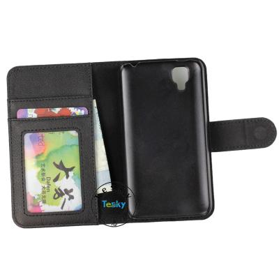 China pu leather wallet cases for wiko Goa with built-in card for sale