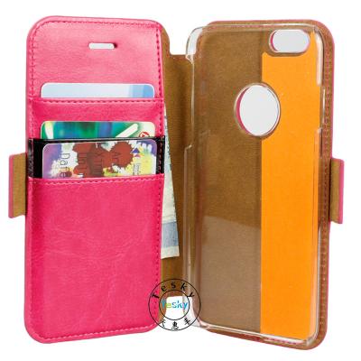 China PU Leather Flip Card Cases [Ultra Slim] with Card Slot Holster for iphone 6 for sale