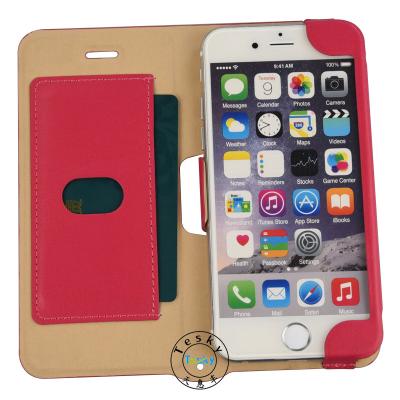 China new style leather case for iphone 6 flip cover ,various colors available for sale