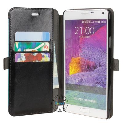 China Contrast color flip cover phone  case for samsung note4 for sale