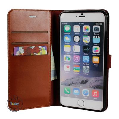 China leather flip cell phone case for iphone 6 plus，various colors available. for sale