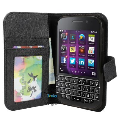 China folio stand pu leather wallet case for blackberry Q20 classic ,various colors available. for sale