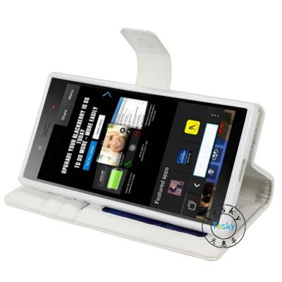 China pu leather folio case for blackberry z3 jakarta,various colors available. for sale