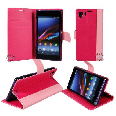 China pu leather mobile phone case for sony xperia Z1,various colors available for sale