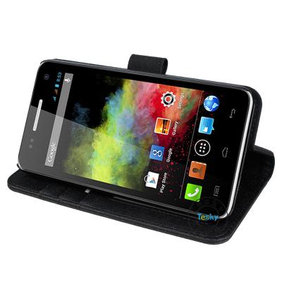 China PU Leather Wallet Pouch Case Premium Leather Wallet  Case For wiko rainbow for sale