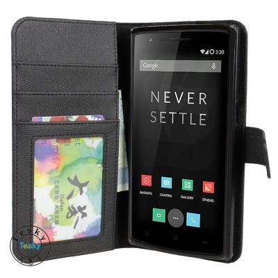 China Protective Flip Folio Wallet Style  Leather Carrying Case Holster for one plus one for sale