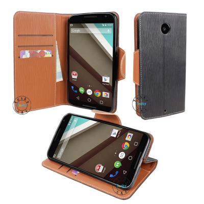 China Protective  mobile phone case  for nexus 6，leather cases with card slot for sale
