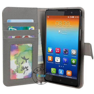 China Wallet Design Cover PU Leather Mobile Phone Case for lenovo S898T for sale