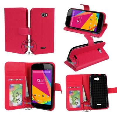 China Fashion wallet flip with ID card slots  protective pu leather cases for BLU studio 5.0 II for sale