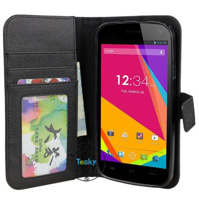 China Leather Card Case Cover Wallet For Smart Mobile Phones ( BLU studio 5.0 II) for sale