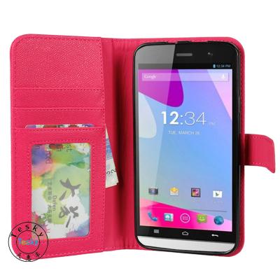 China Premium Wallet Flip Black PU Leather Case Cover for  Blu studio 5.5S D630U wallet case for sale