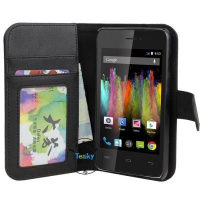 China Wallet Design Cover PU Leather Mobile Phone Case for WiKo kite for sale