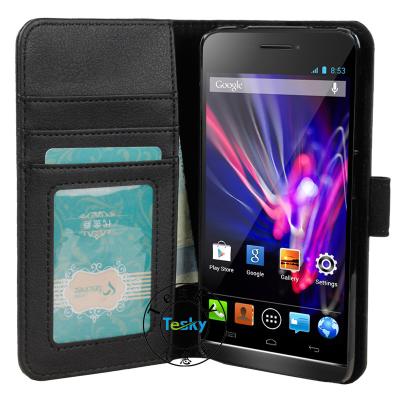 China Magnet Flip Wallet Leather Phone Card Case Mobile Phone Cover for  WiKo Wax for sale