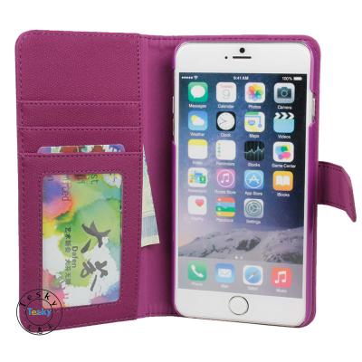 China OEM Luxury Wallet Leather Case For iphone6 plus case with card slots for sale