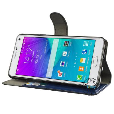 China Slim folio  leather mobile phone wallet case For Samsung galaxy note5 for sale