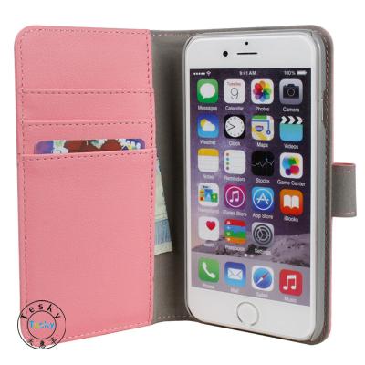 China Dual fashion protective leather wallet case  For iphone 6 for sale