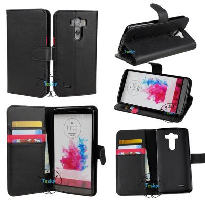 China Nillkin flip case ,black protective pu case for LG G3 with card slots for sale