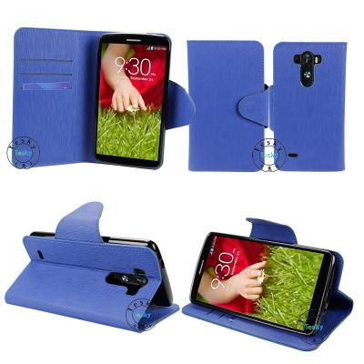 China shockproof Protective pu leather wallet Cover Case +TPU case for LG G3 for sale