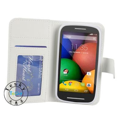 China Wallet PU Leather Case For Moto E, Fashion Mobile Phone Leather Case for sale