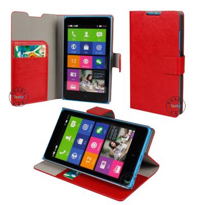 China Stand Leather Case Cover with ID Credit Card Slot for Nokia XL for sale